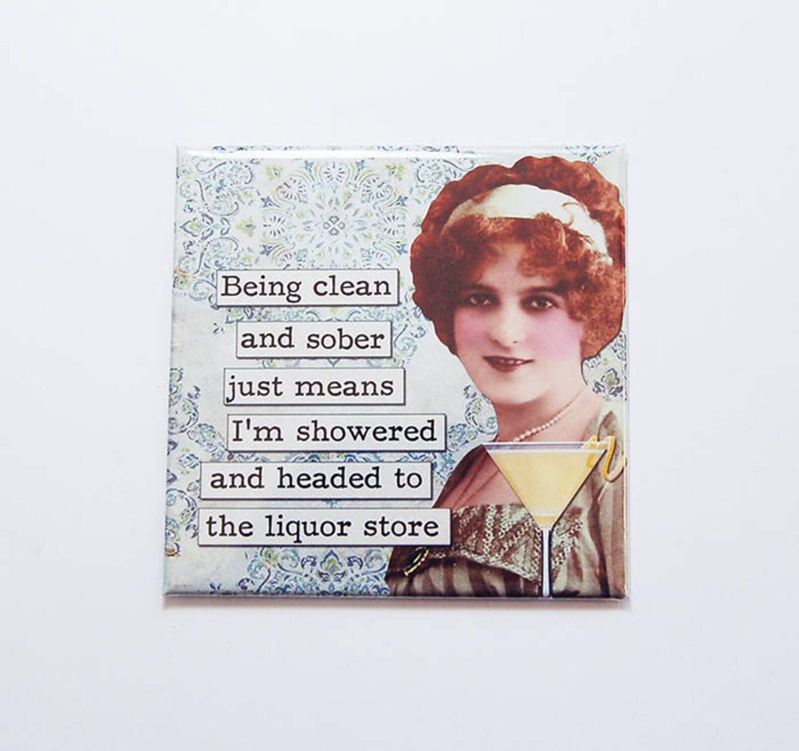 Funny Drinking Magnet Kitchen Magnet Retro Design Clean and - Etsy