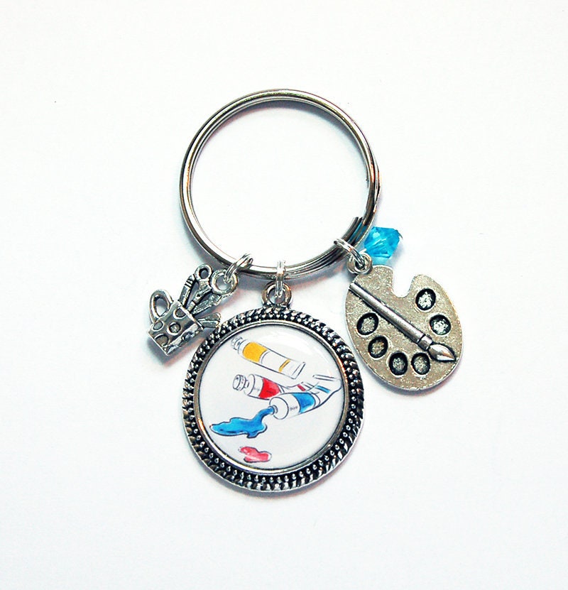 Artist Painter keychain Keyring with Charms Keyring for | Etsy