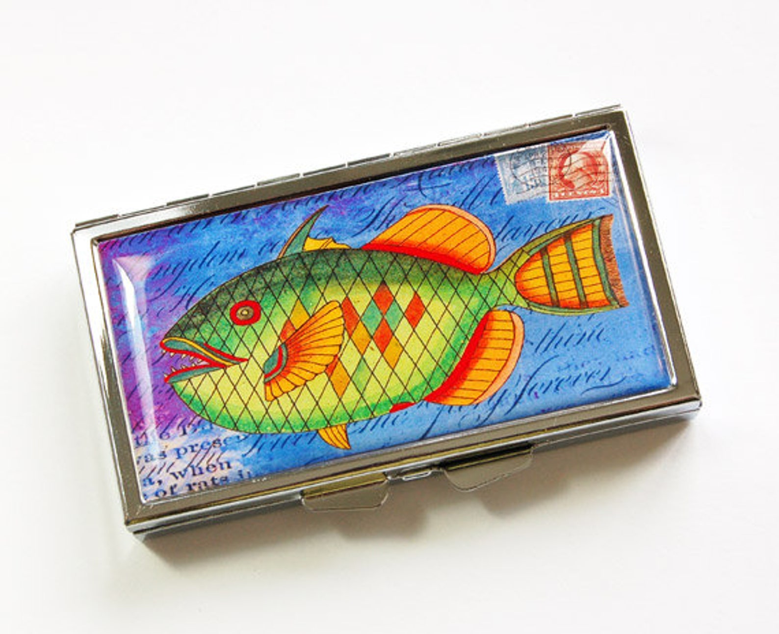 7 Day Pill Box Pill Case Fish Pill Case 7 Sections 7 Day - Etsy