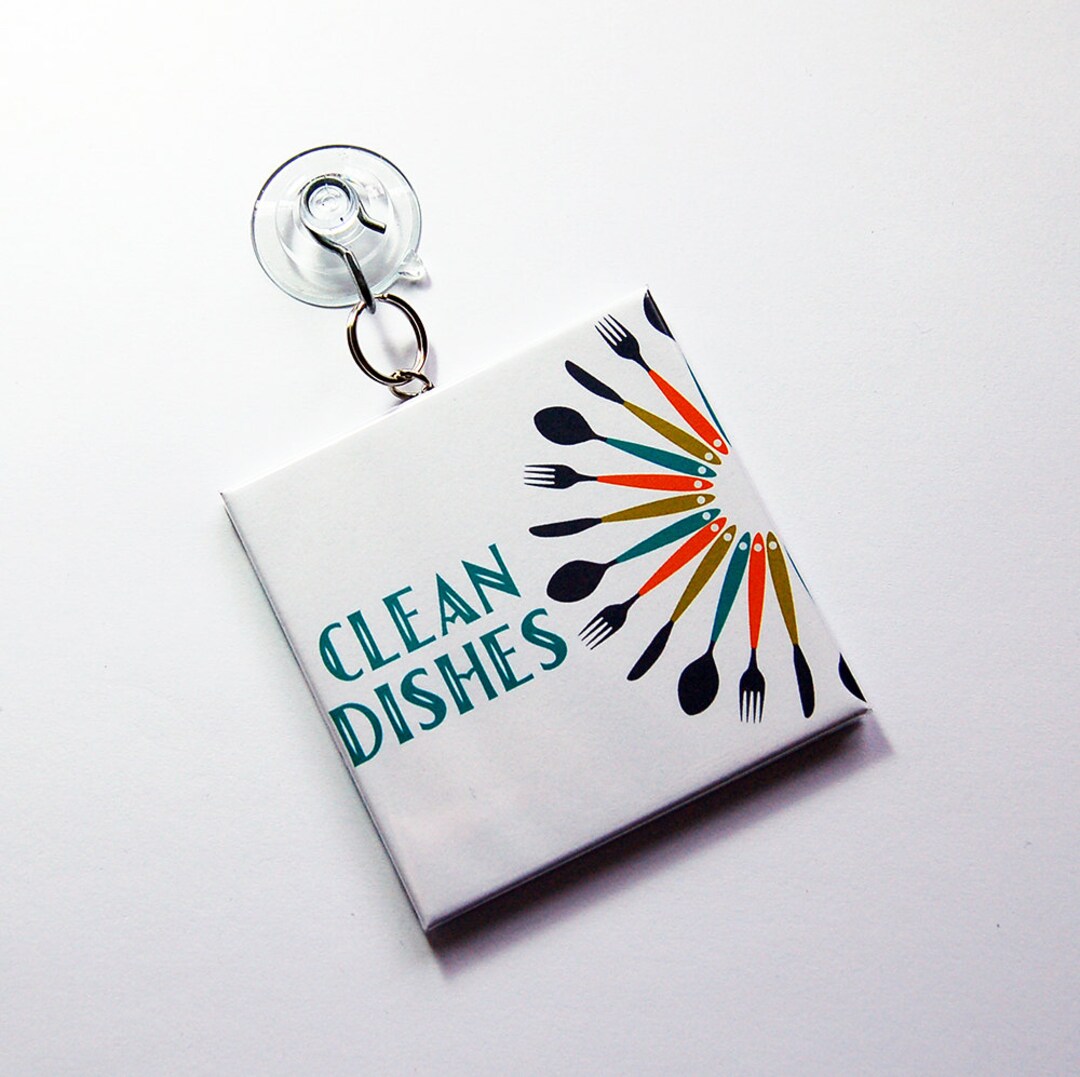 Dirty Dishes, Clean Dishes, Retro, Sign With Suction Cup, Dishwasher ...