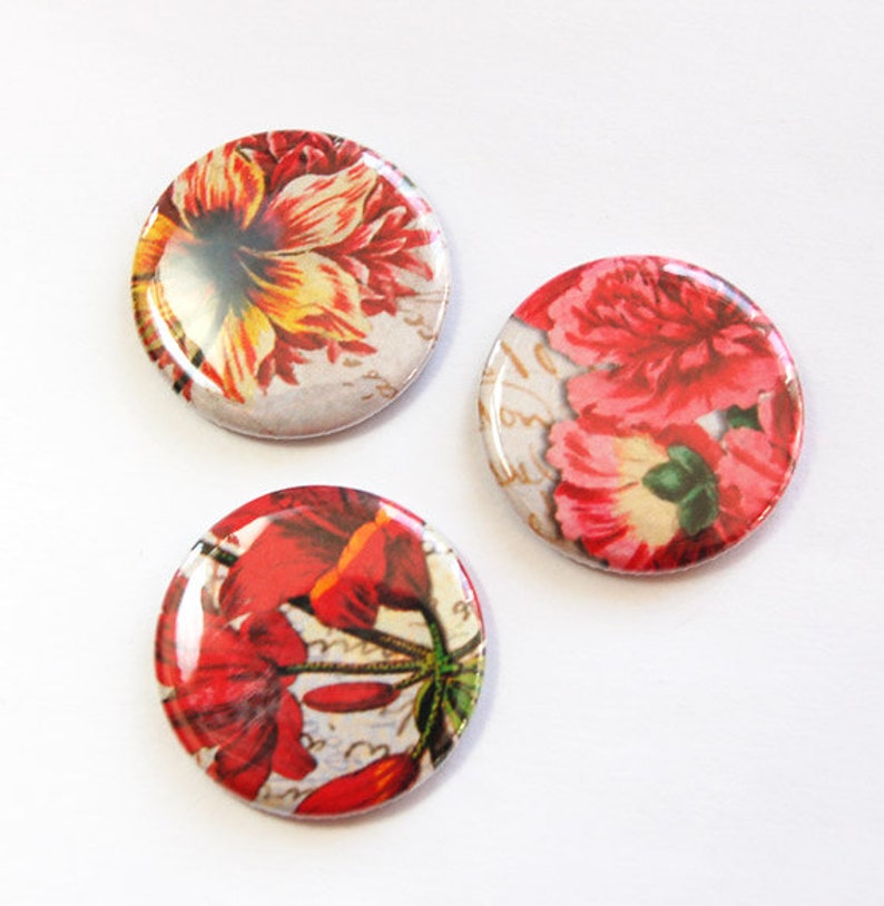 Flower Magnets Floral Magnets Nature Magnets Flowers - Etsy