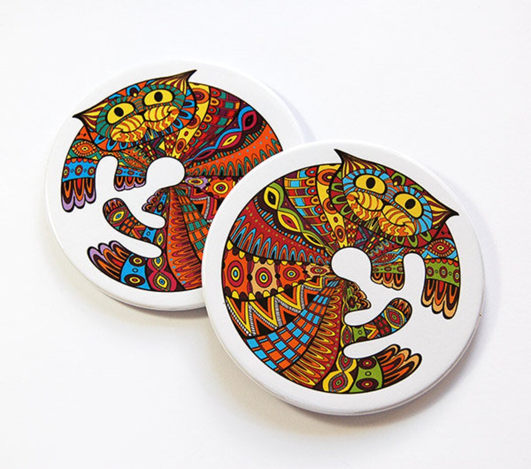 Cat Coasters, Gift for Cat Lover, Drink Coasters, Coasters, Coaster Set ...
