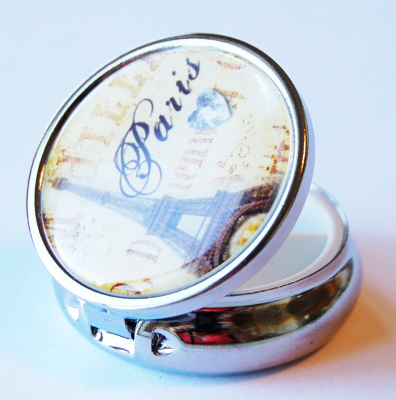Paris Pill Box Case Eiffel Tower Pill Case Pill Container - Etsy