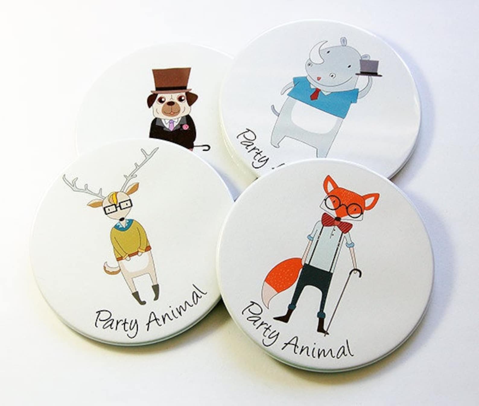 Funny Coasters Party Animal Coaster Drink Coasters - Etsy