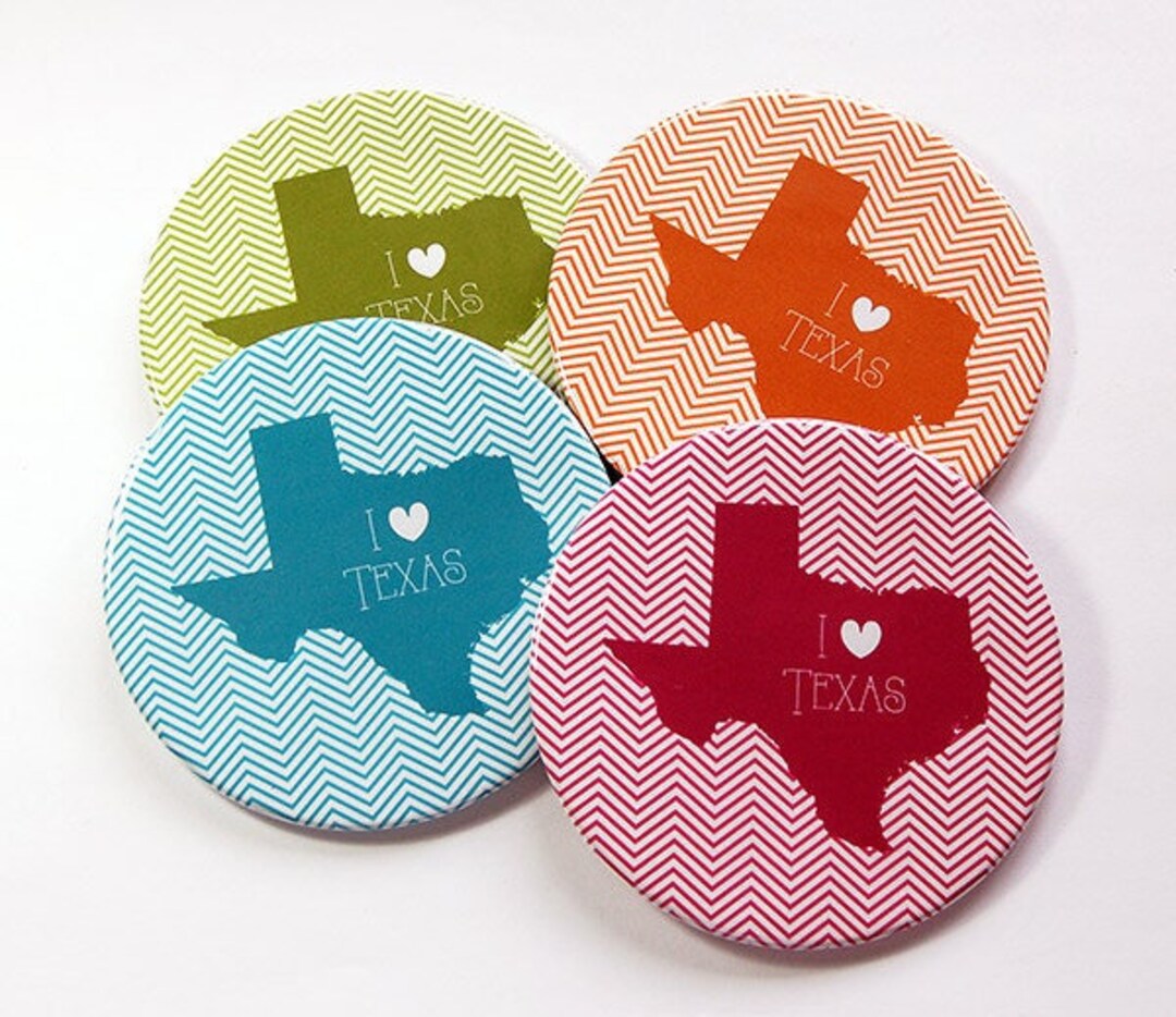 I Love Texas Coasters, Drink Coasters, Texas Coasters, Coasters, Texas ...