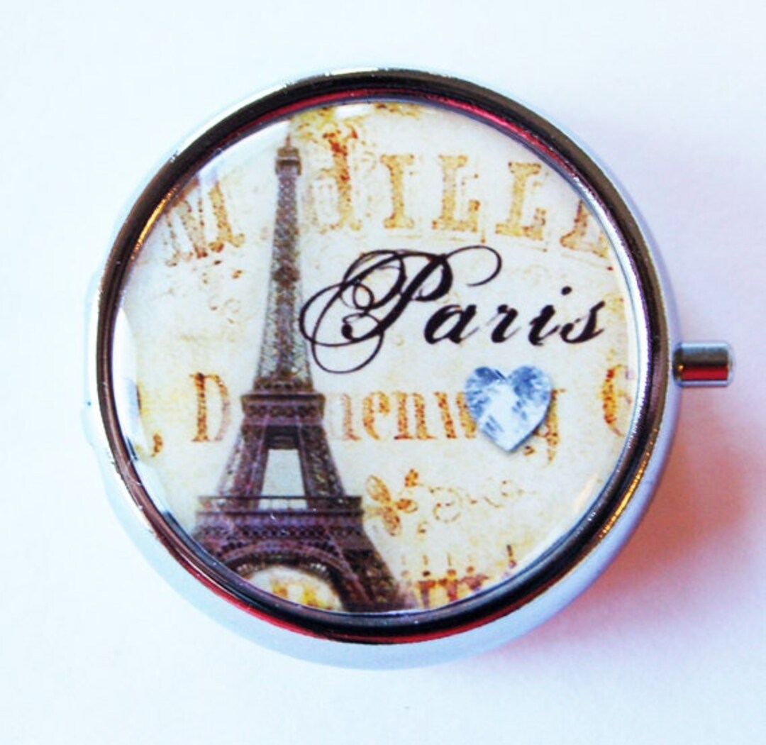 Paris Pill Box, Case, Eiffel Tower, Pill Case, Pill Container, Gift for ...