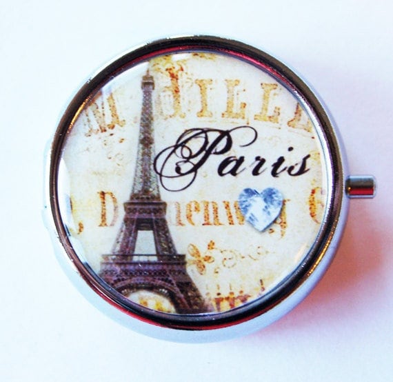 Paris Pill Box Case Eiffel Tower Pill Case Pill Container | Etsy