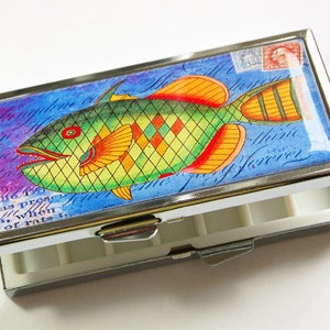 7 Day Pill Box, Pill Case, Fish Pill Case, 7 Sections, 7 Day, Pill ...