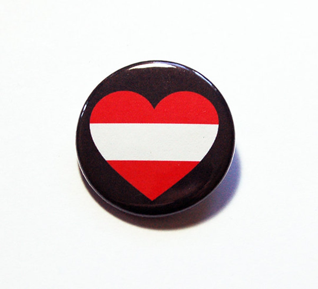 Austria Pin, Pinback Buttons, Lapel Pin, I Love Austria, Austrian Flag ...