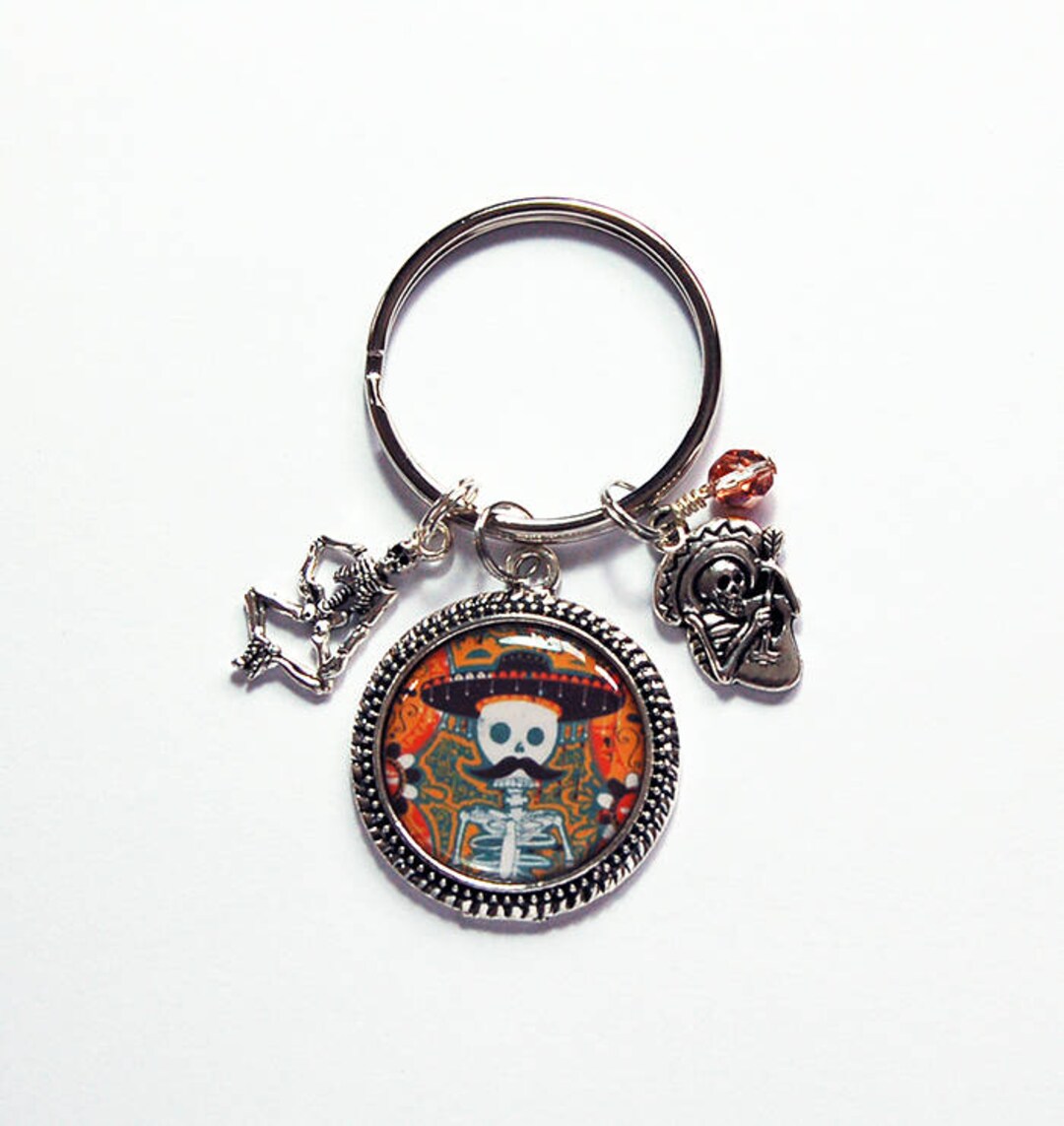 Día De Muertos Keychain Skeleton Keychain Day of the Dead - Etsy