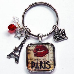 Paris Keychain Eiffel Tower Keychain for Women Stocking - Etsy
