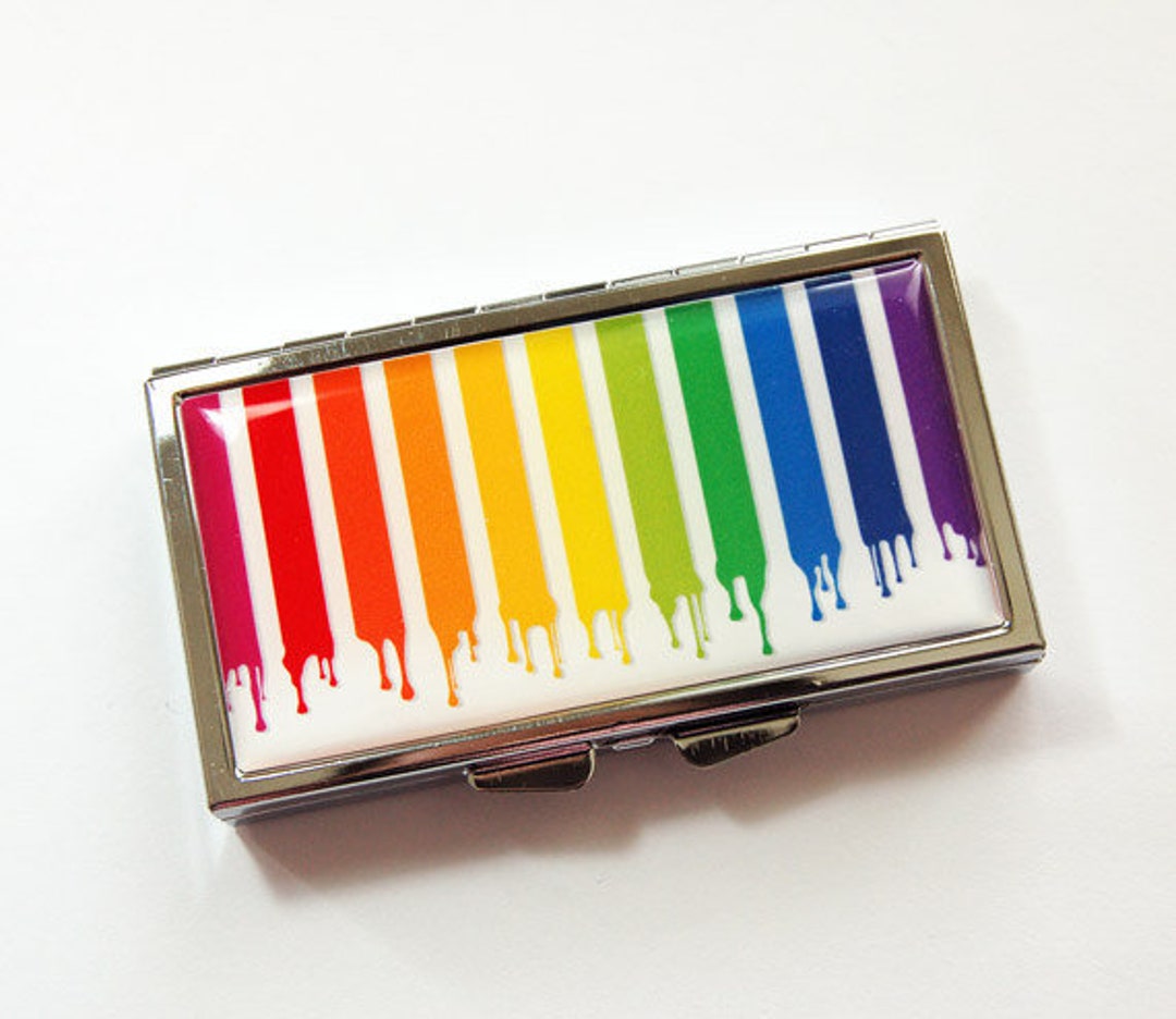 Pill Case, 7 Day, 7 Section, Pill Box, Pill Container, Paint, Rainbow ...