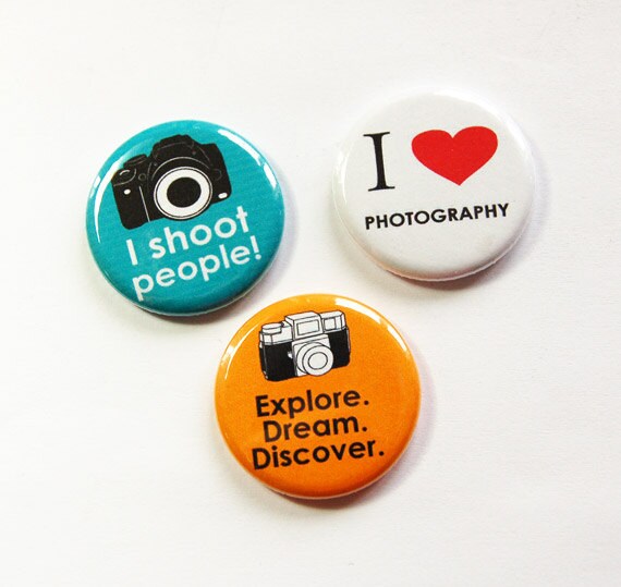 Camera Magnets Photography Magnets Button Magnets Kitchen | Etsy