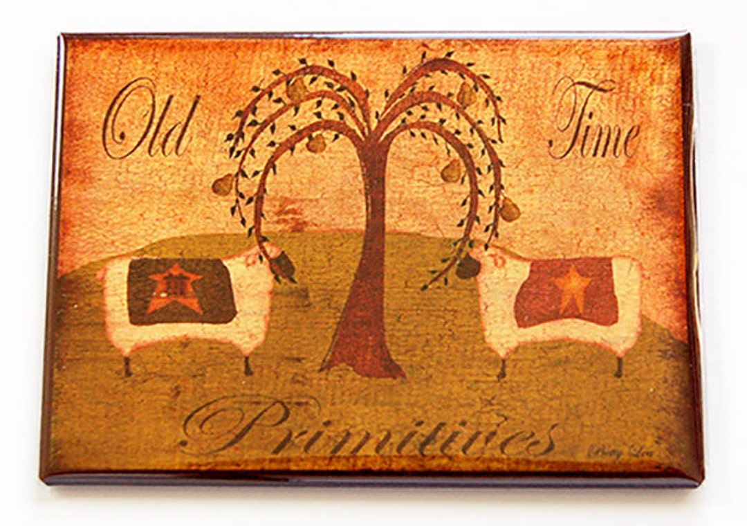 Folk Art Magnet, Magnet, Old Time Primitives, ACEO, Kitchen Magnet ...