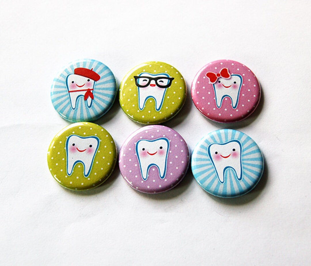Fridge Magnets, Button Magnets, Tooth Fairy Magnets, Stocking Stuffer ...
