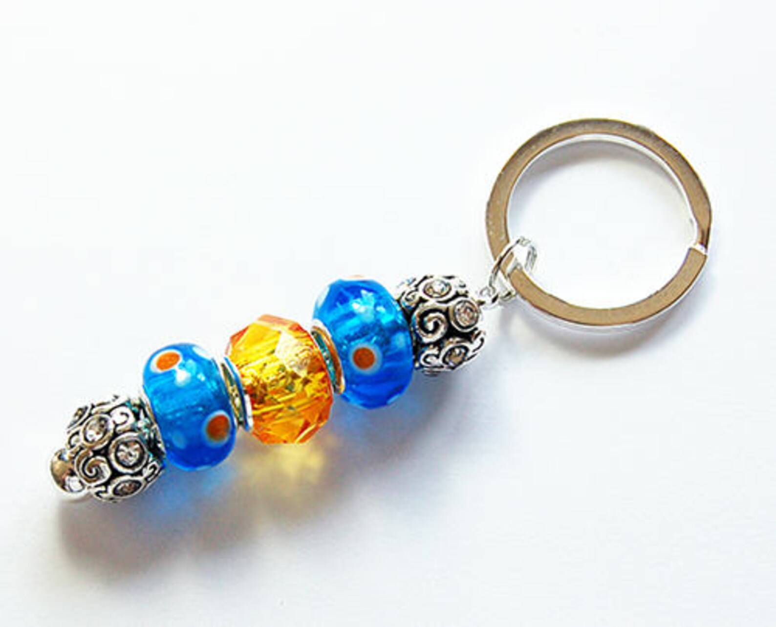 Glass Keychain Keychain for Women Lampwork Beads Glass | Etsy