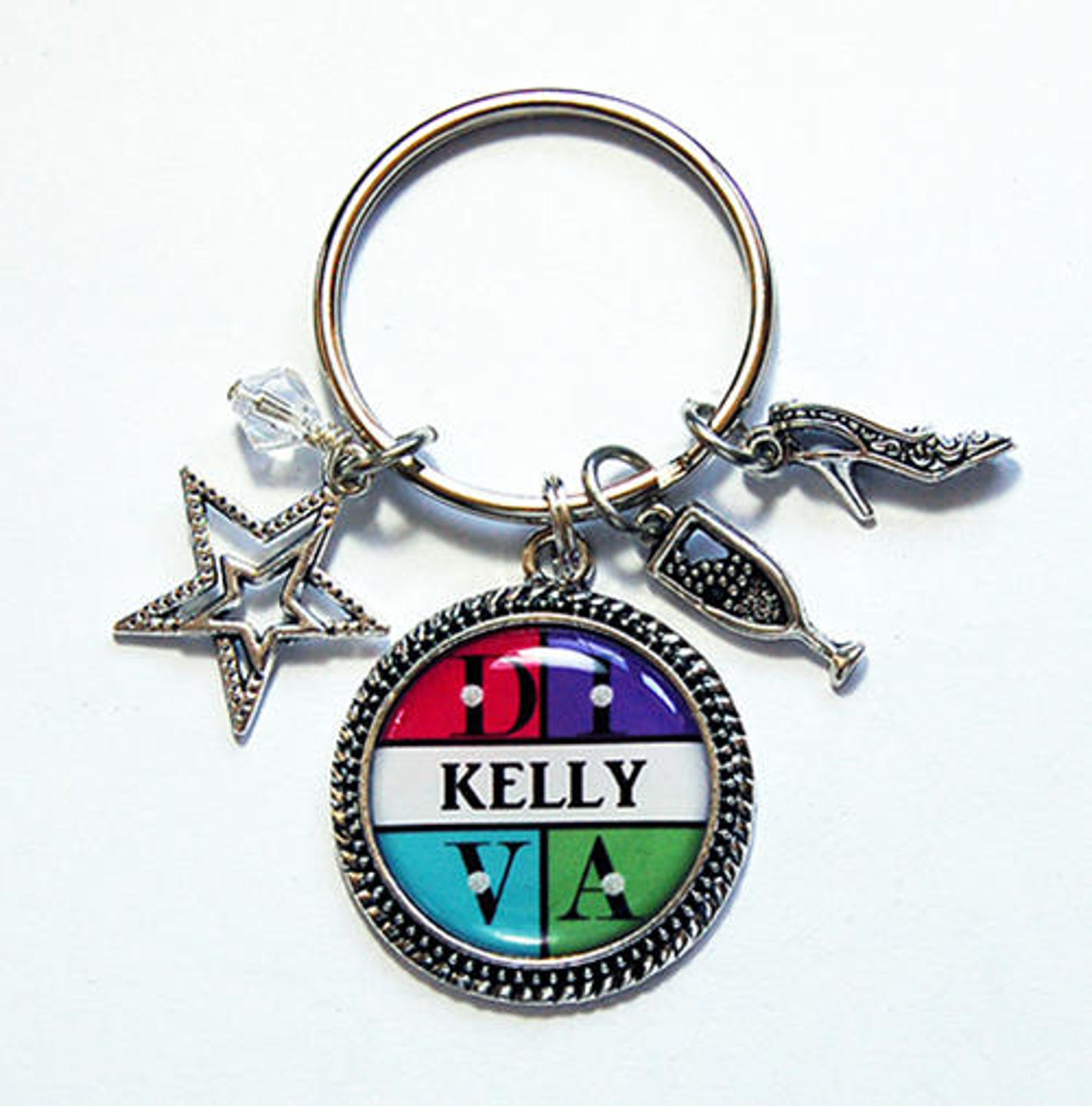Diva Keyring Keychain for Women Diva Keychain Personalized - Etsy Canada
