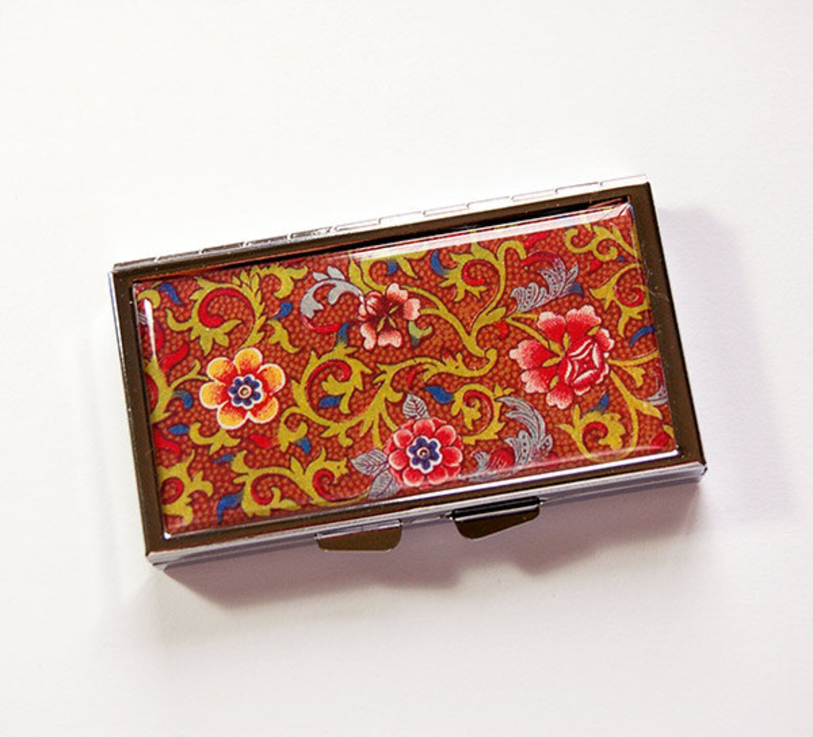 7 Day Pill Box Venetian Pill Case Brown Pill Case Pill - Etsy