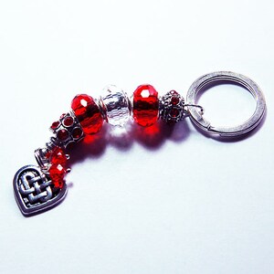 Red Rhinestone Keychain, Red Keyring, Cute Keyring, Keychain With ...