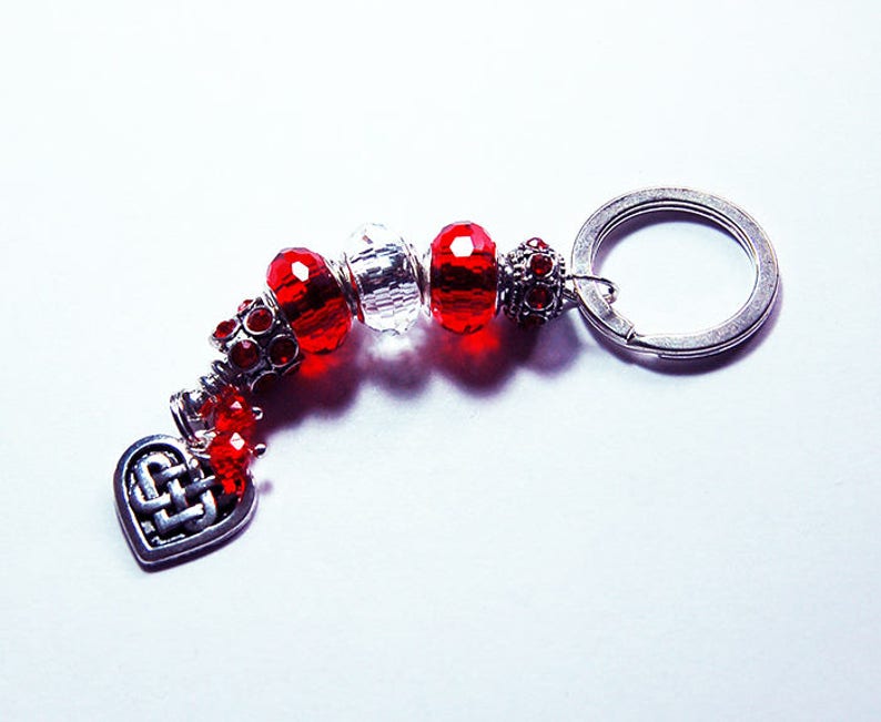 Red Rhinestone Keychain Red Keyring Cute Keyring Keychain - Etsy