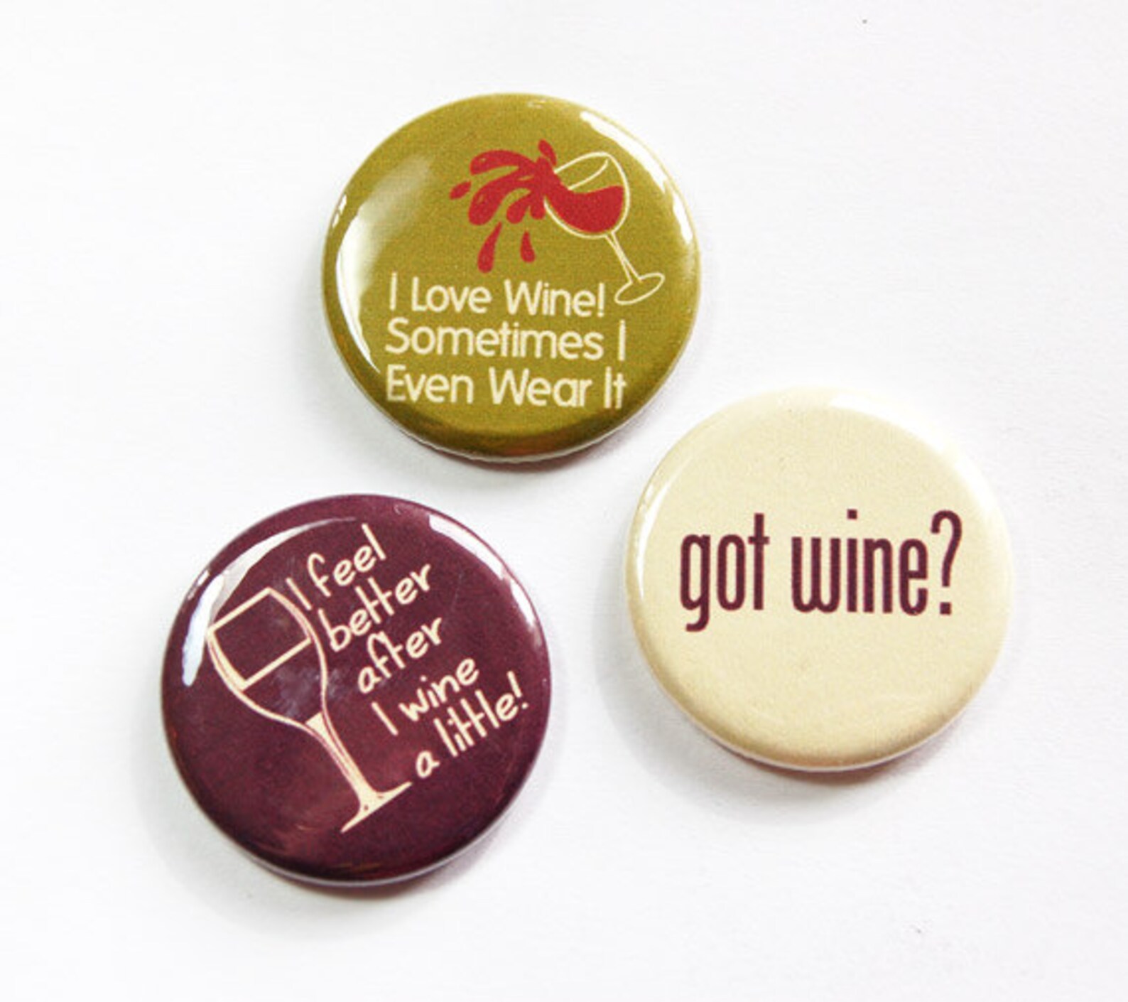 Wine Magnets Wine Lover Button Magnets Kitchen Magnets - Etsy