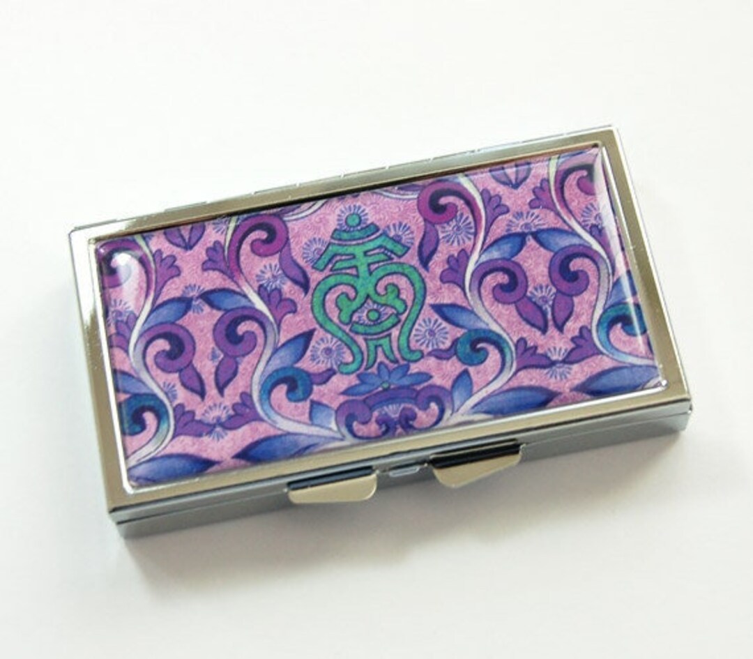 Pill Case, 7 Sections, 7 Day, Purple Case, Pill Box, Purple Pill Case ...