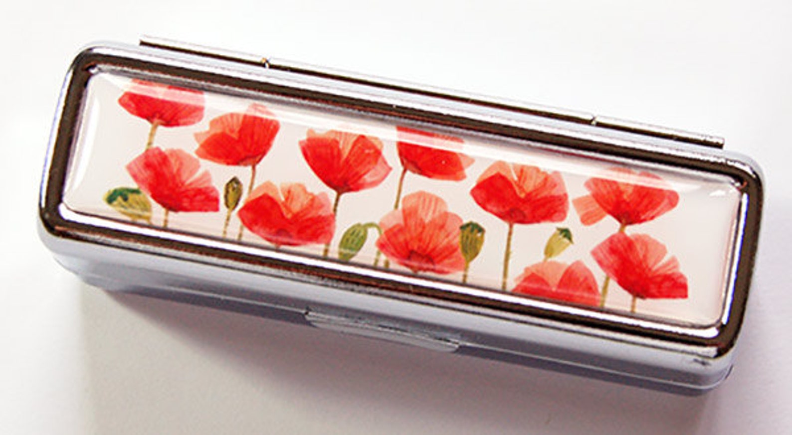 Poppy Lipstick Case Lipstick Case With Mirror Floral - Etsy