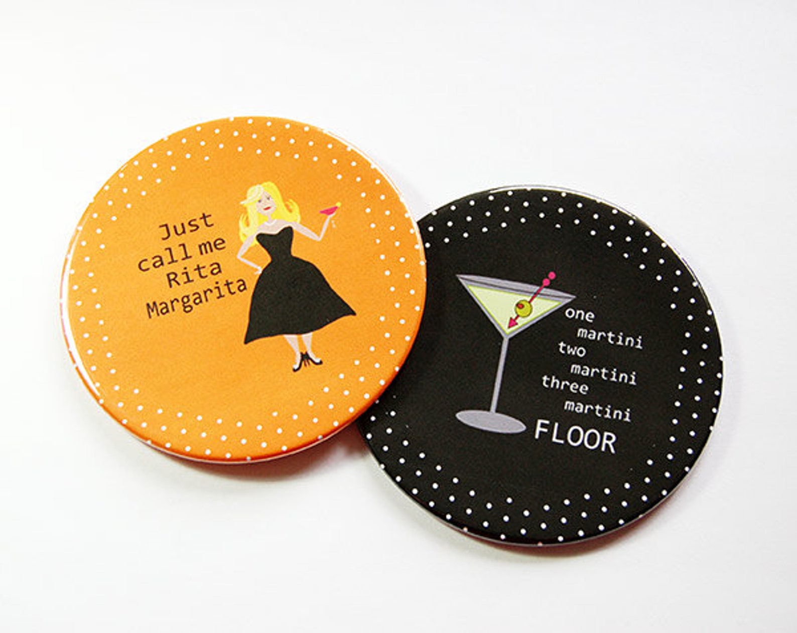 Funny Coasters Cocktail Coasters Drink Coasters Set of | Etsy