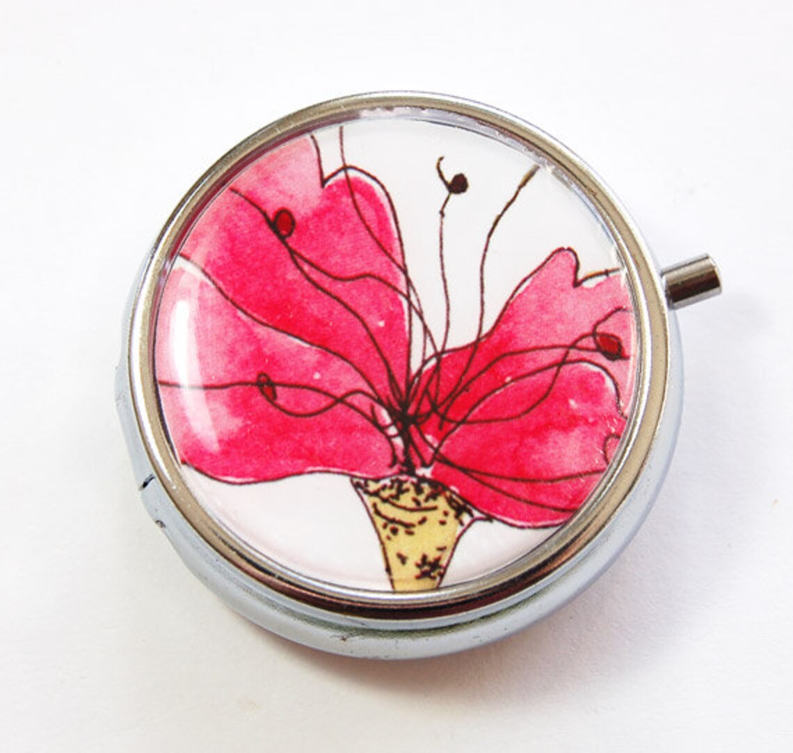 Flower Pill Box Flower Pill Case Pill Container Case - Etsy