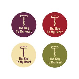 Key to My Heart, Corkscrew Keyring, Monogram Keychain, Corkscrew ...