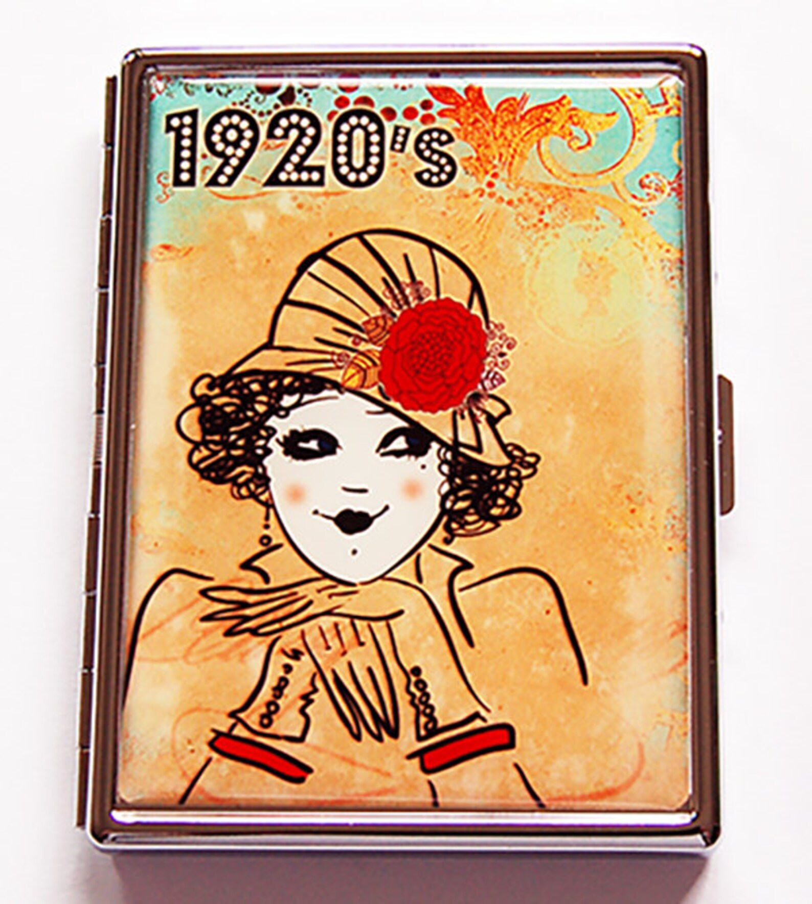 Retro Cigarette Case Slim Cigarette Case 1920s Cigarette - Etsy