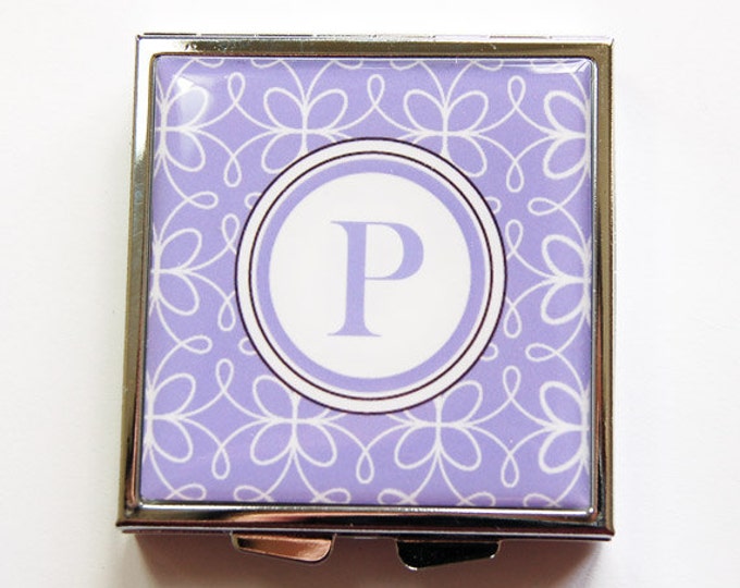 Monogram Pill Case, Monogram Pill Box, Pill Box, Pill Case, 4 Sections ...