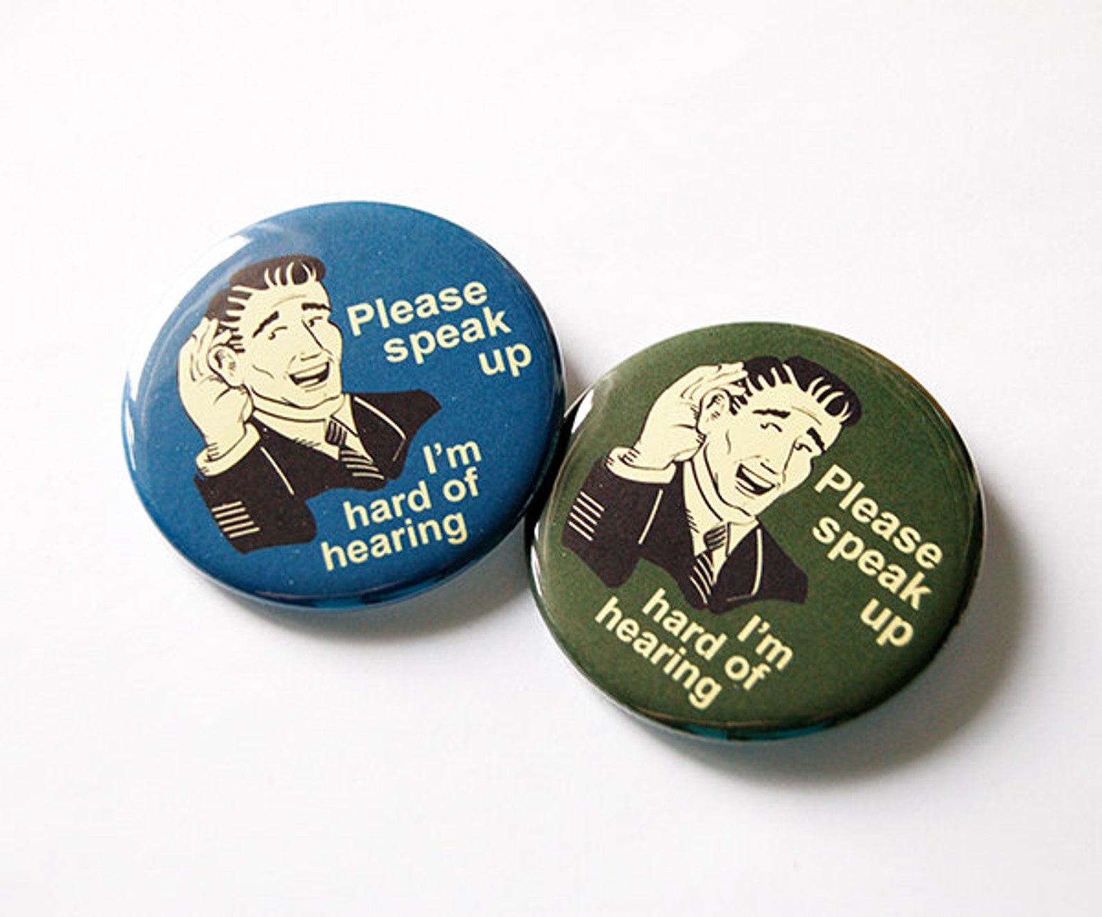 Hearing Impairment, Lapel Pin, Hard of Hearing, Speak Loudly, Please ...
