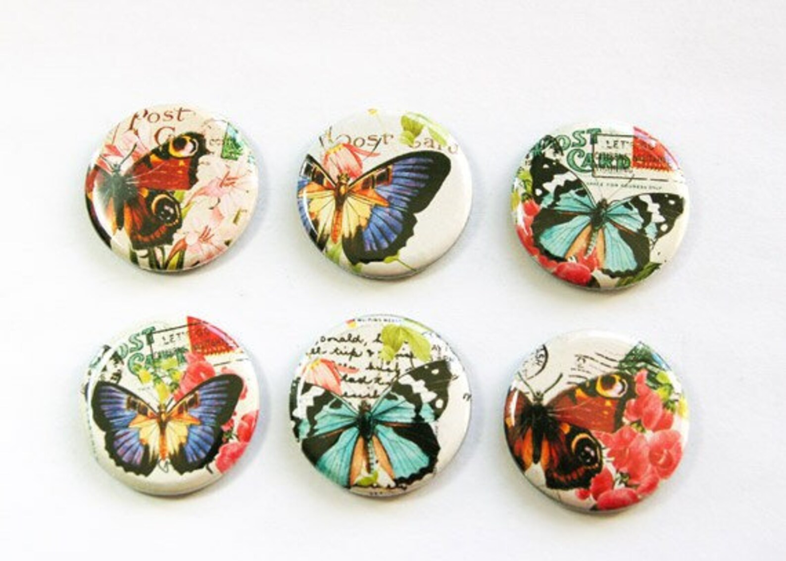 Butterfly Magnets Nature Magnets Button Magnets - Etsy
