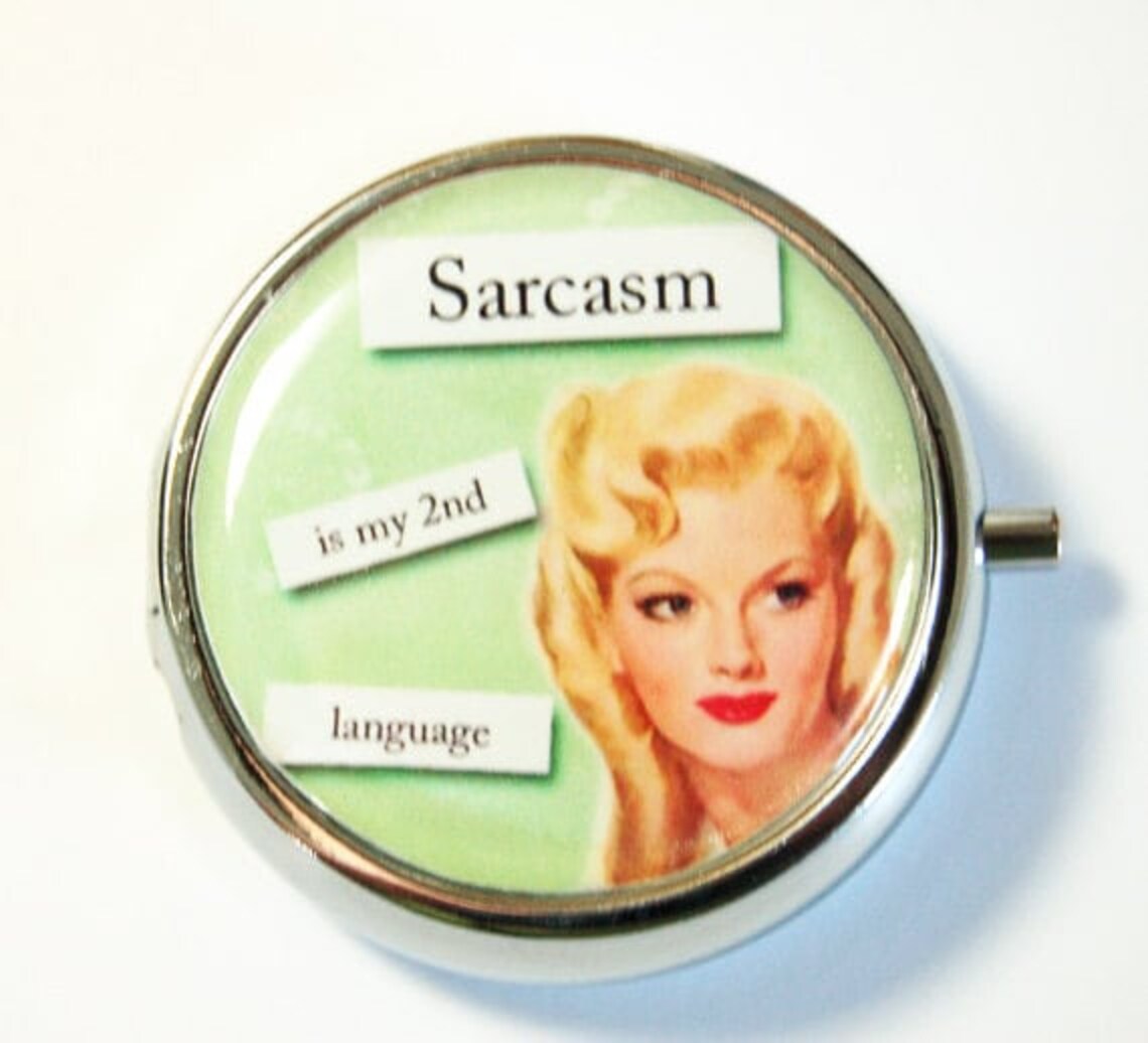 Funny Pill Box Pill Case Pill Container Sarcasm Case - Etsy
