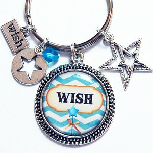 Wish Keychain, Star Keyring, Keychain With Charms, Wish Upon a Star ...