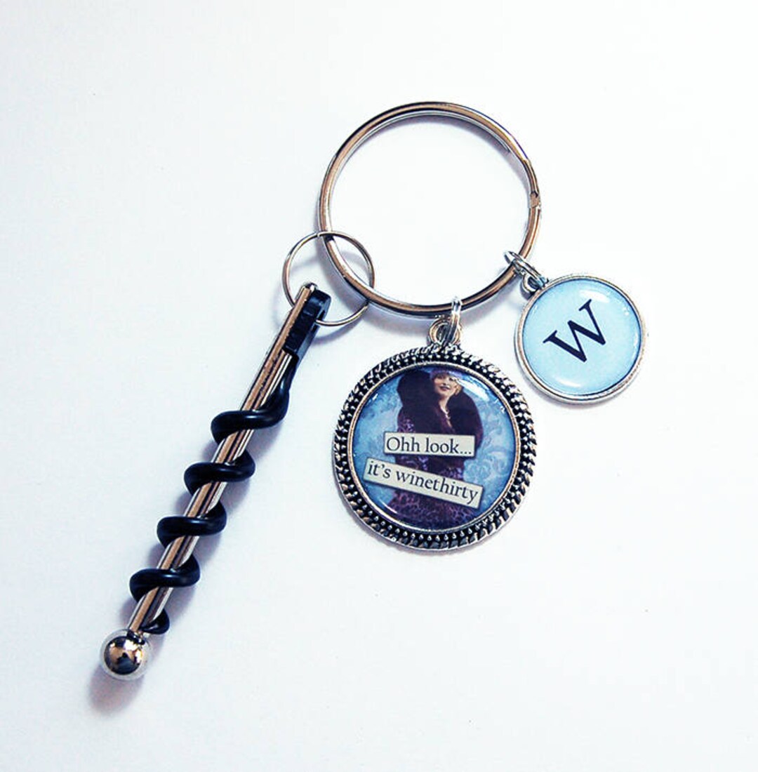 Travel Corkscrew Gift for Her Monogram Keyring Corkscrew - Etsy