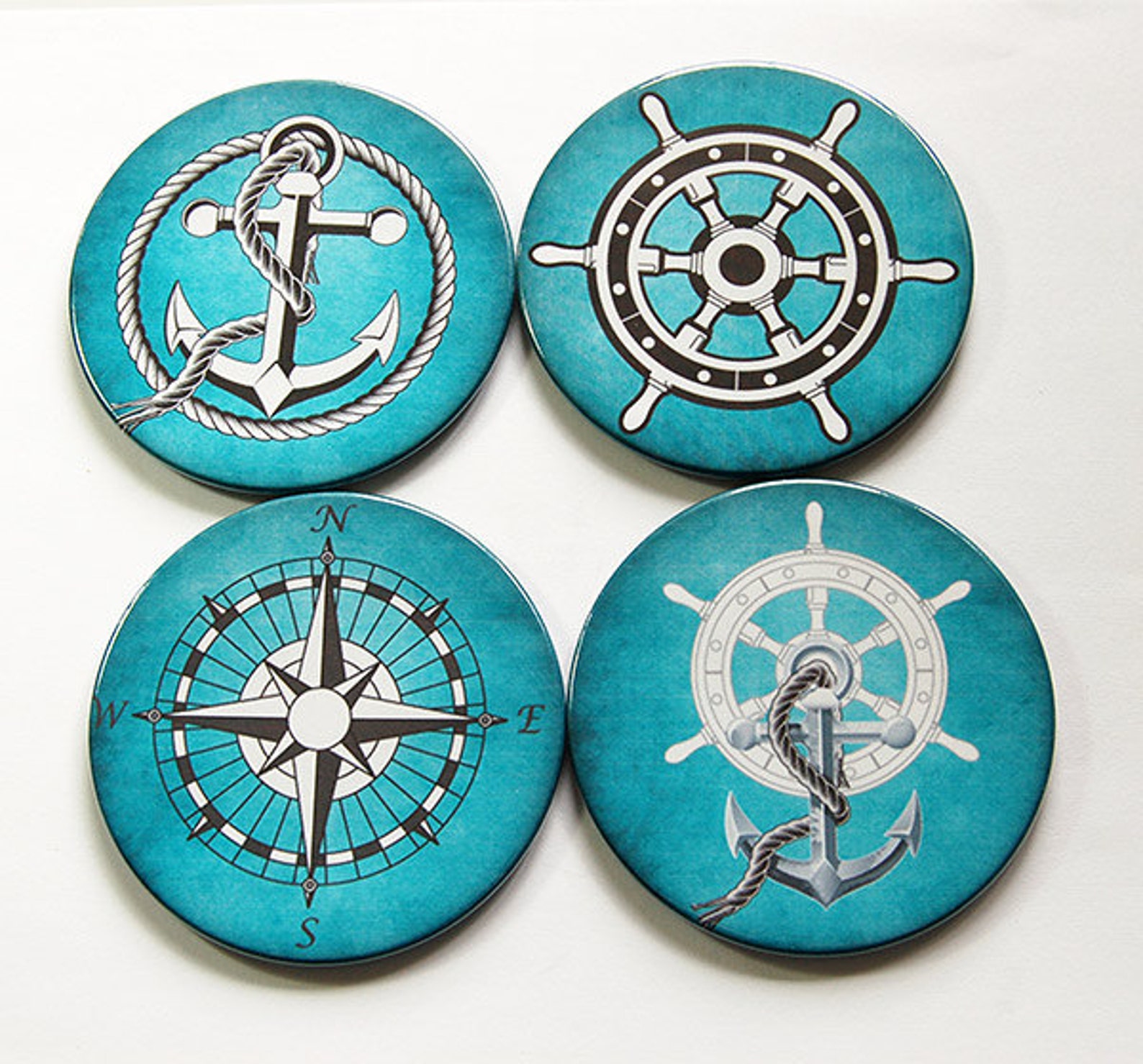 Blue Coasters Sailing Coasters Nautical Wine Coasters - Etsy