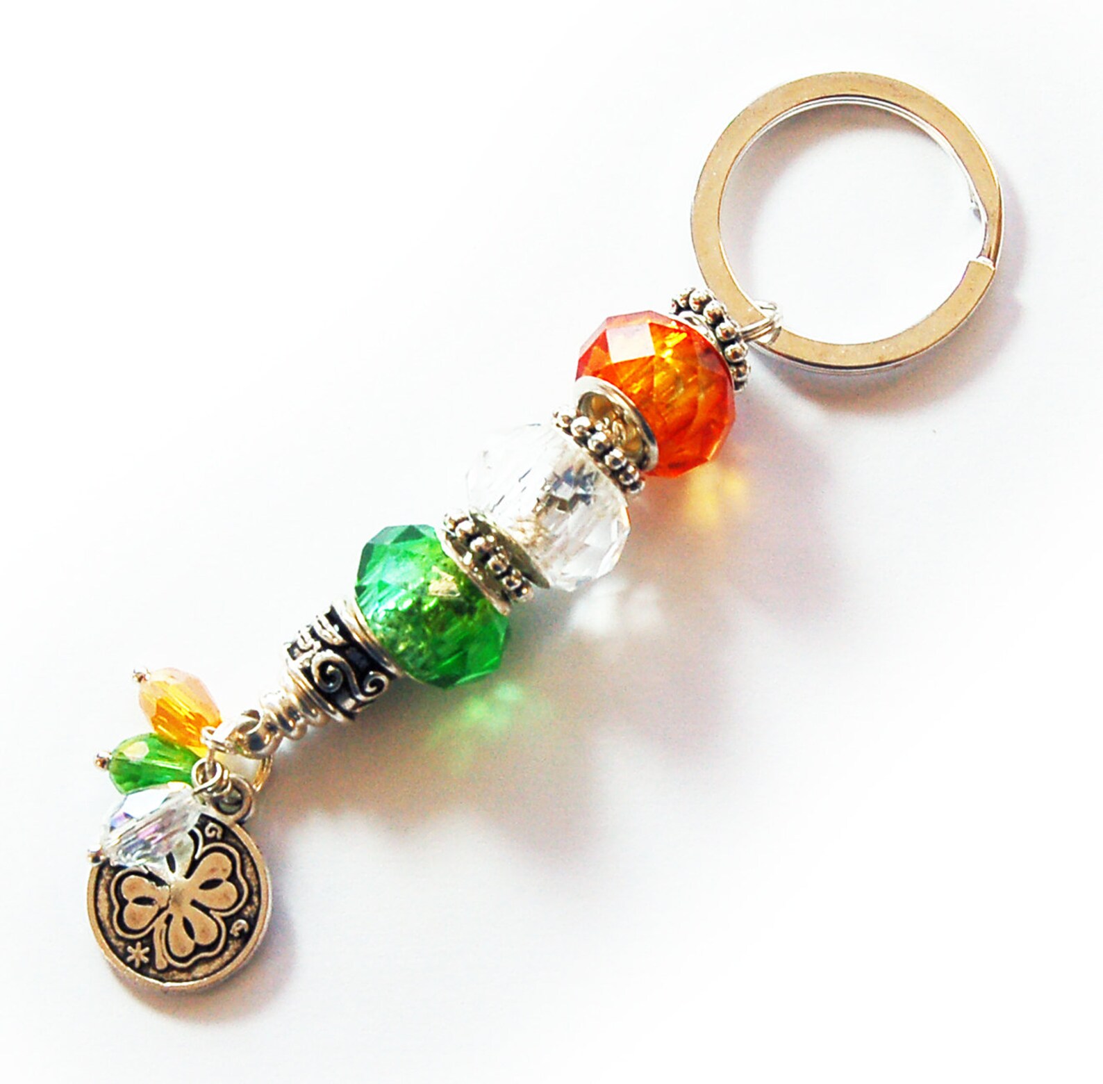 Four Leaf Clover Glass Bead Keychain Gift for Girlfriend - Etsy