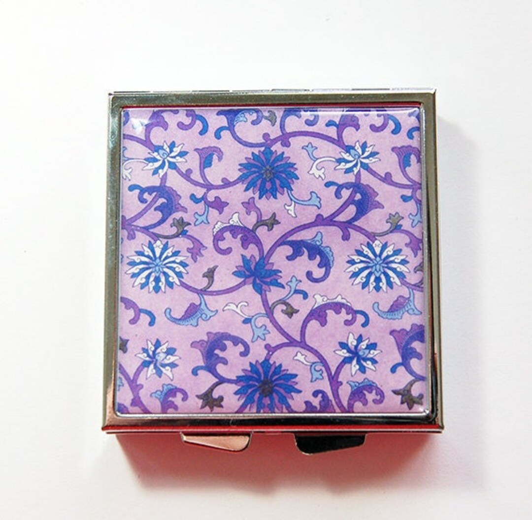 Pill Case, Square Pill Case, 4 Sections, Square Pill Box, Pill ...