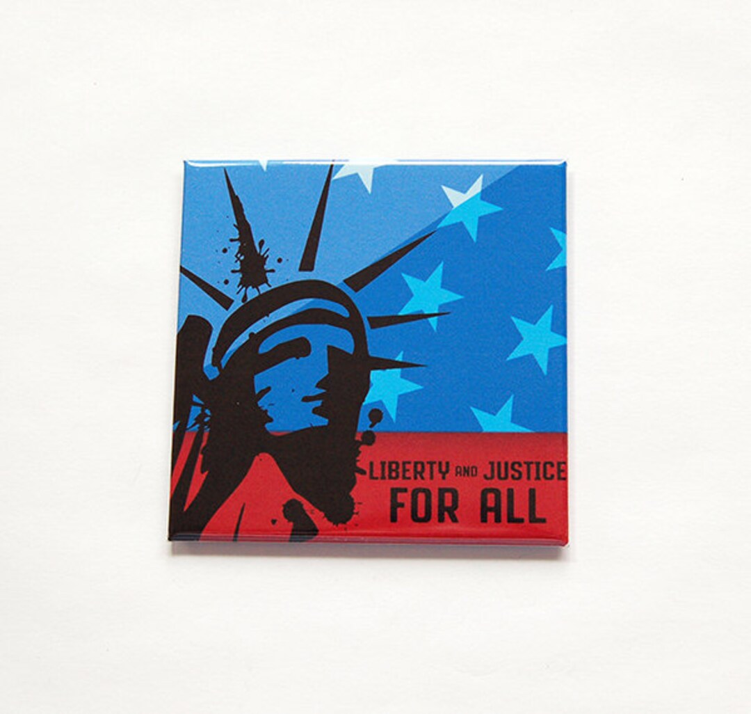 Statue of Liberty Magnet, USA Magnet, Large Square Magnet, Kitchen ...