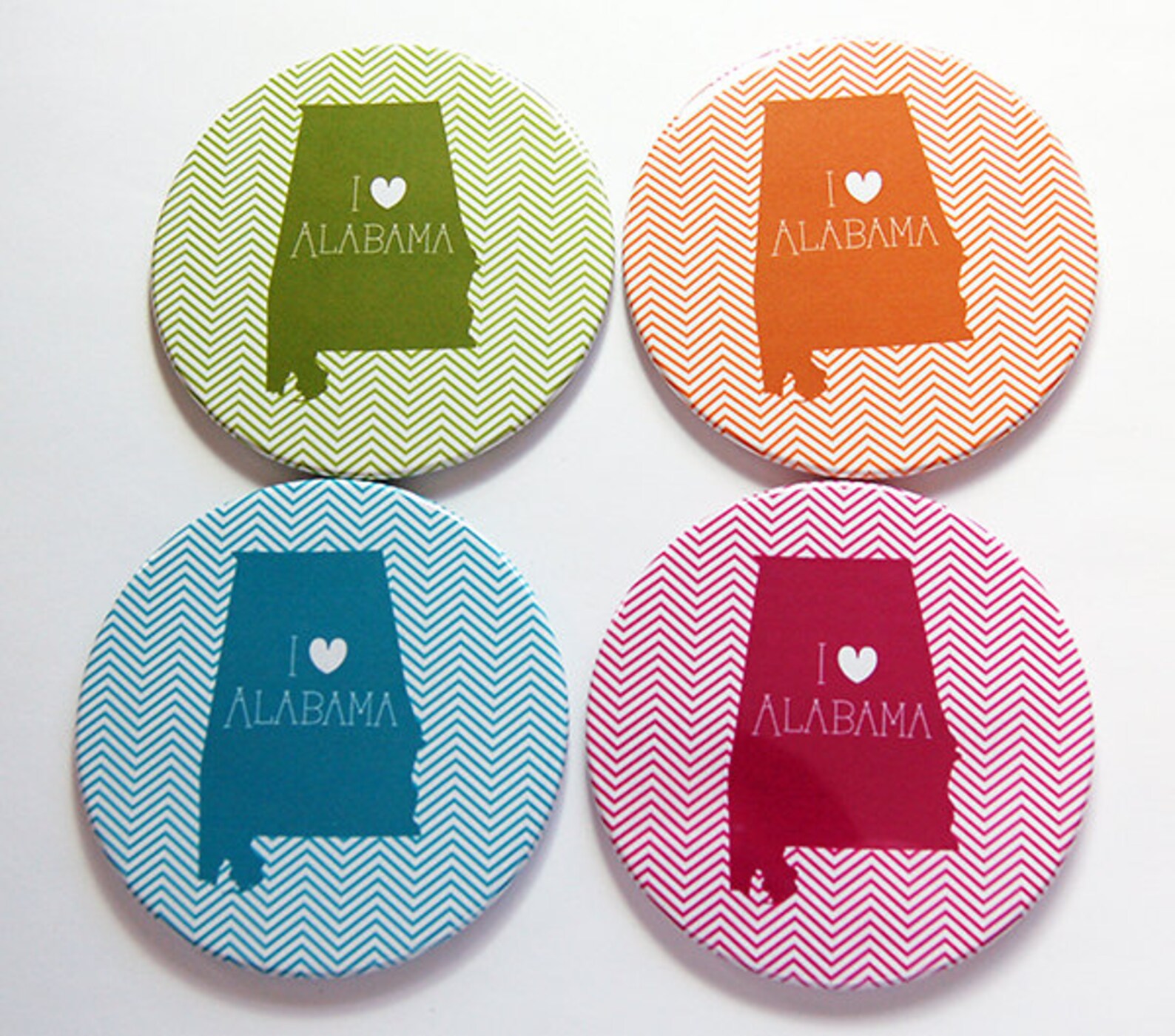 I Love Alabama Drink Coasters Home is Alabama 5065o - Etsy