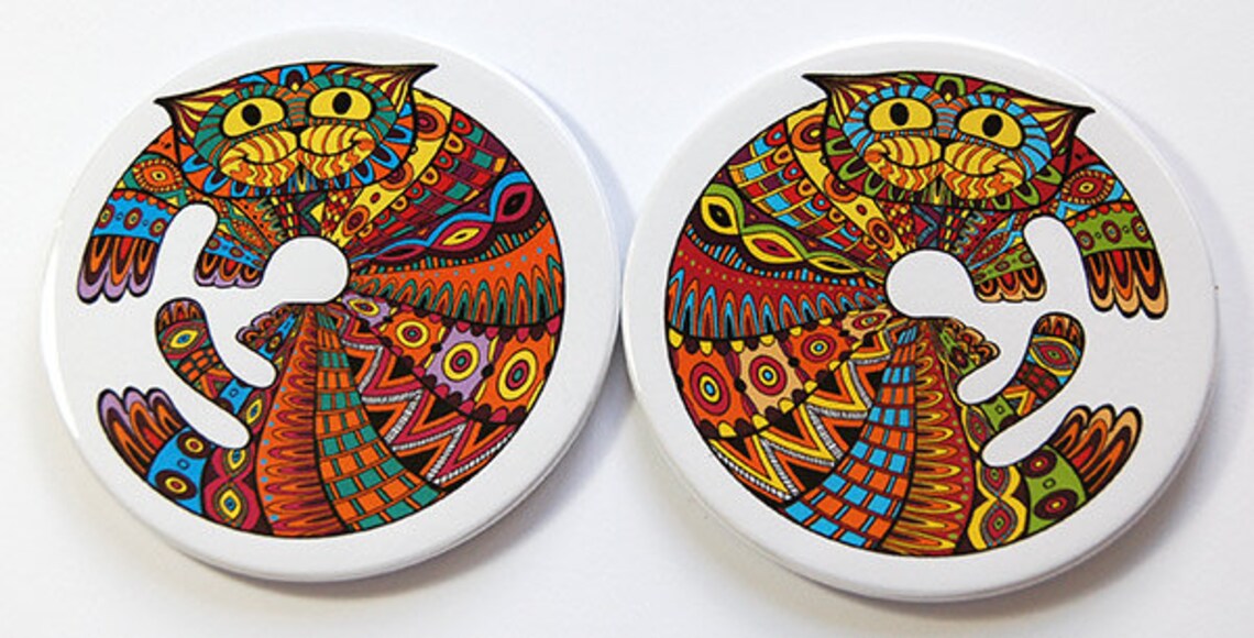 Cat Coasters Gift for Cat Lover Drink Coasters Coasters - Etsy