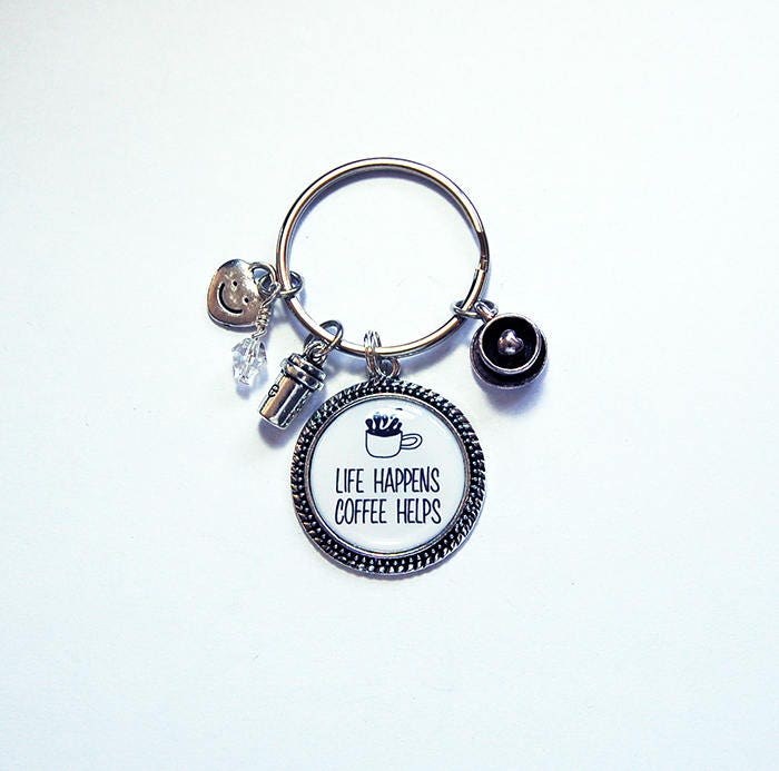 Coffee Keychain Coffee Lovers Coffee Key ring coffee | Etsy