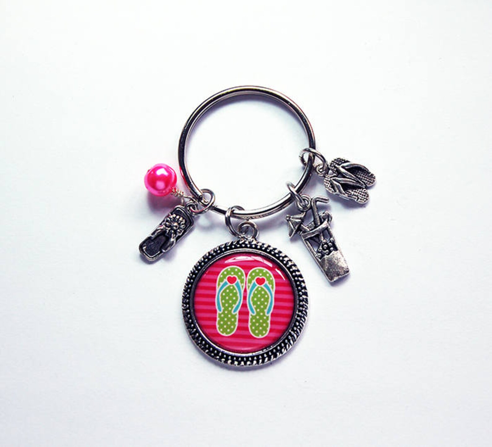 Flip Flop Keychain Summer Pretty Keychain Stocking Stuffer - Etsy