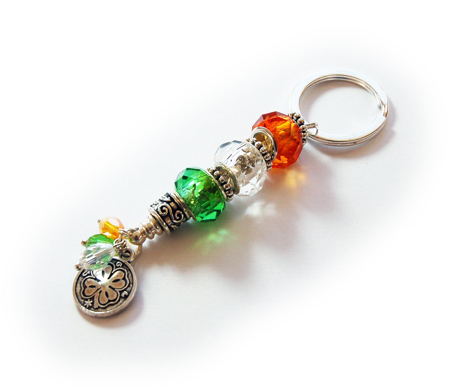 Four Leaf Clover Glass Bead Keychain Gift for Girlfriend - Etsy