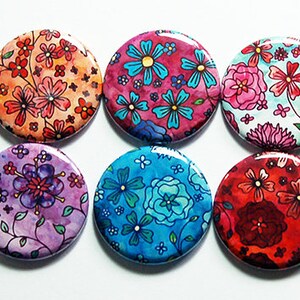 Flower Magnet Set, Set of 6 Floral Magnets, Gift for Her 8211 - Etsy