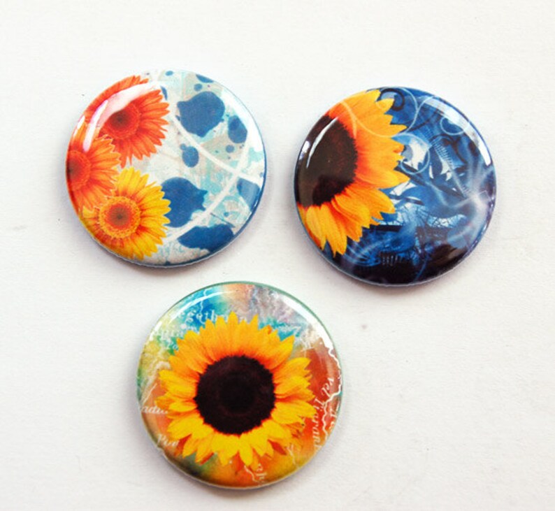 Sunflower Magnets Floral Magnets Nature Magnets Flowers - Etsy