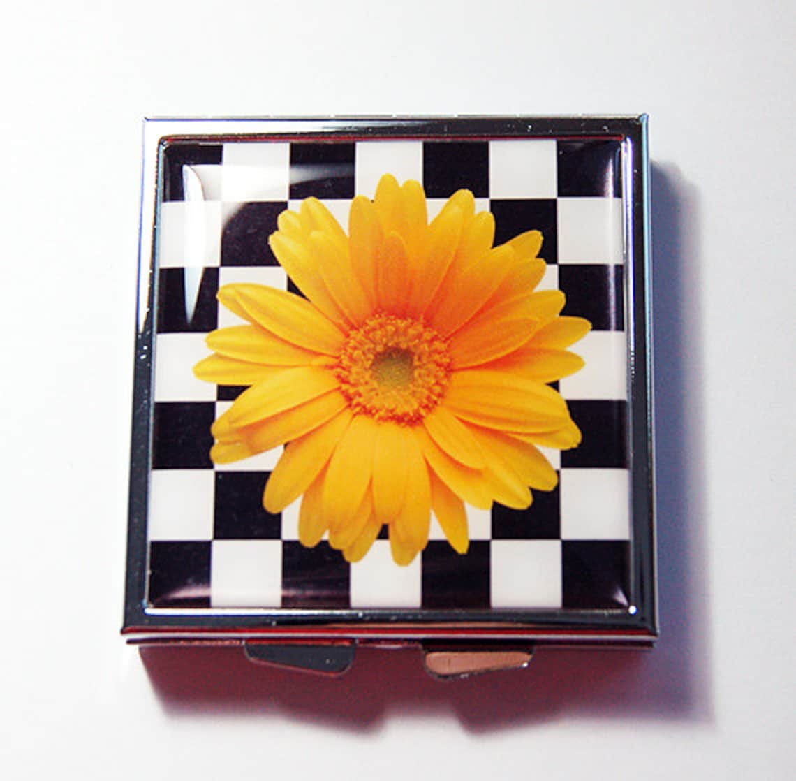 Flower Pill Case Flower Pill Box Square Pill Case Pill - Etsy