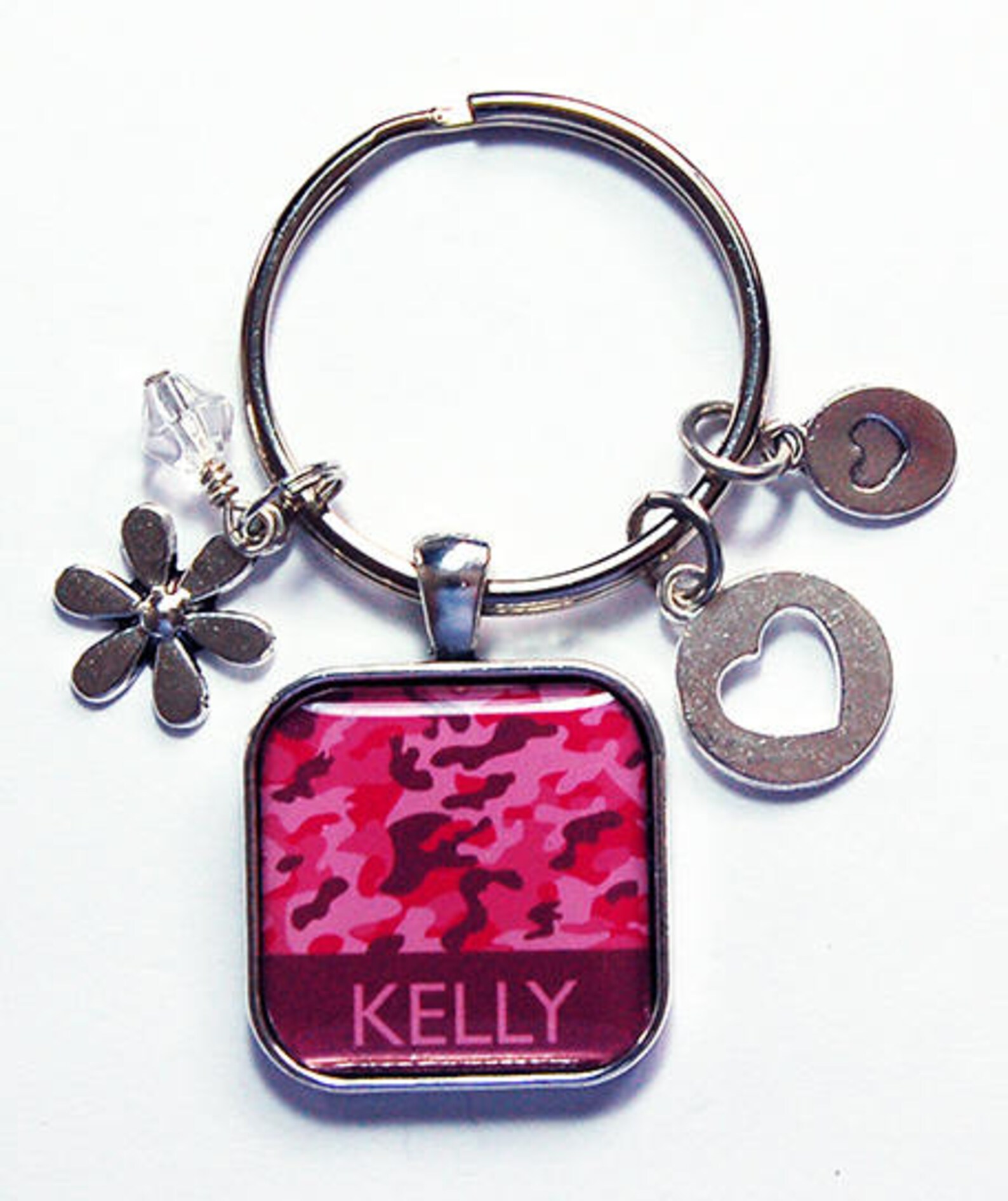 Pink Camo Keychain Personalized Keychain Keyring With Name - Etsy Canada